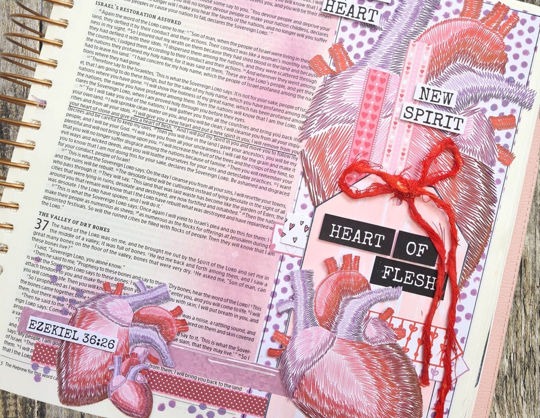 Bible Journaling Printable - Heart of Flesh - Easy to Print - Love ...