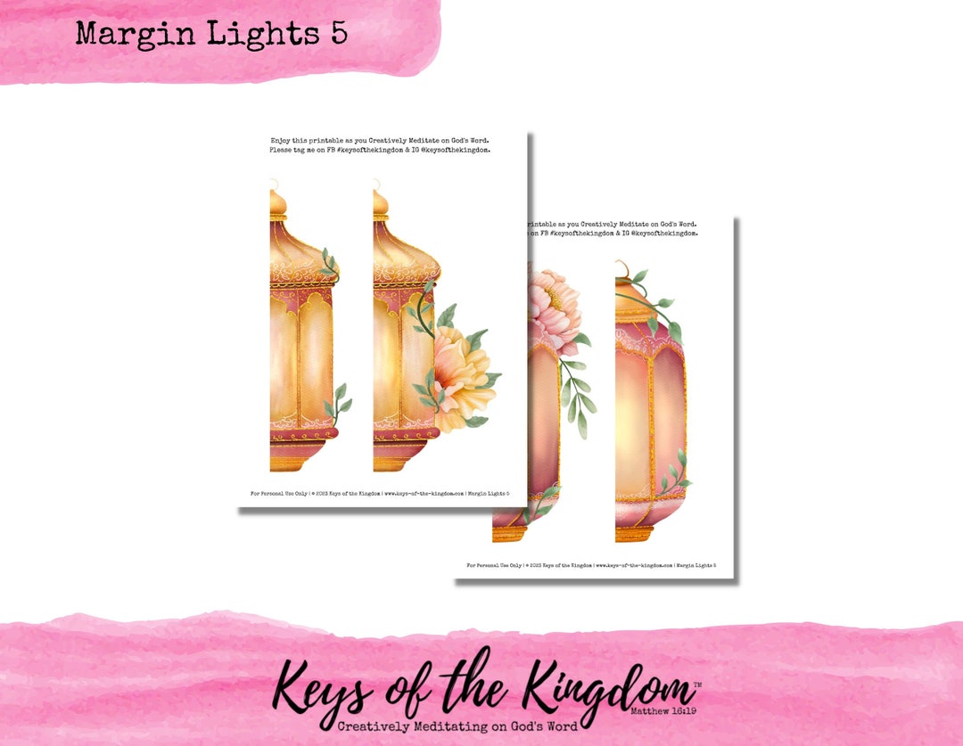 Bible Journaling Printable - Margin Lights 5 - Easy to Print - Margin ...
