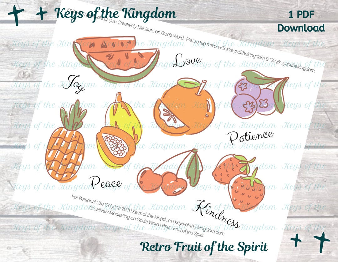 Bible Journaling Printable - Retro Fruit of the Spirit - Easy to Print ...