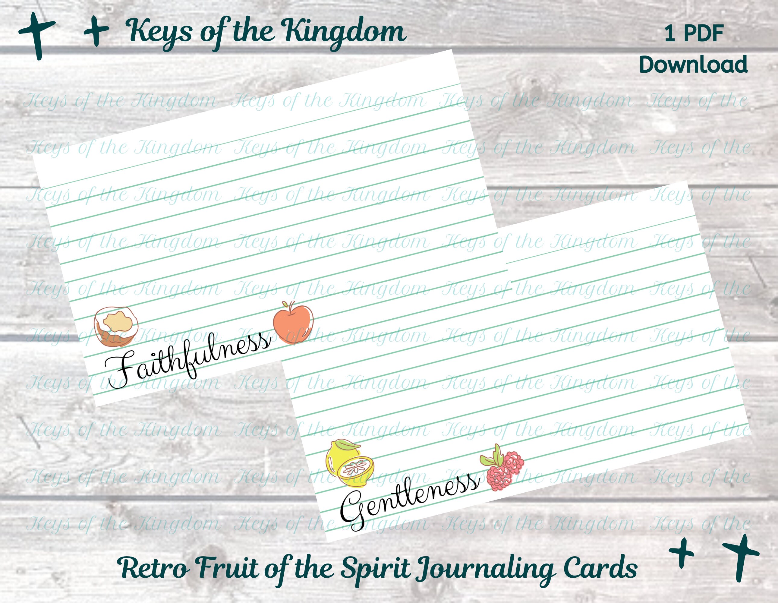 Bible Journaling Printable Retro Fruit of the Spirit | Etsy