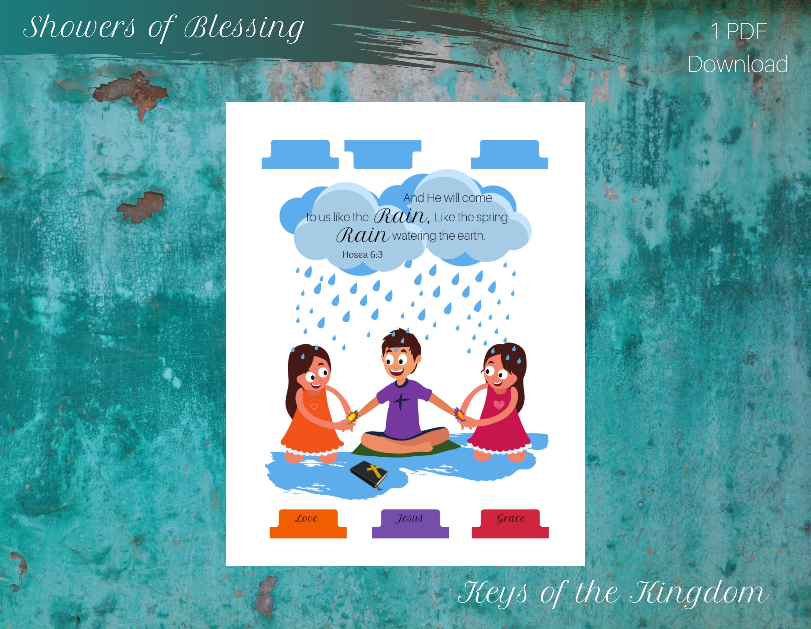 Bible Journaling Printable Showers of Blessing Easy to - Etsy