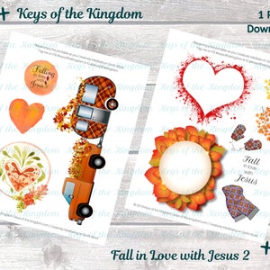 Bible Journaling Printable - Fall in Love With Jesus 2 - Easy to Print ...