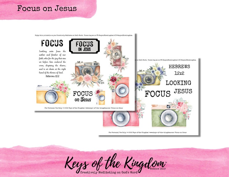 Bible Journaling Printable Focus on Jesus Focus Hebrews - Etsy