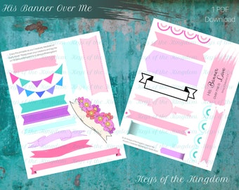His Banner Over Me - Etsy