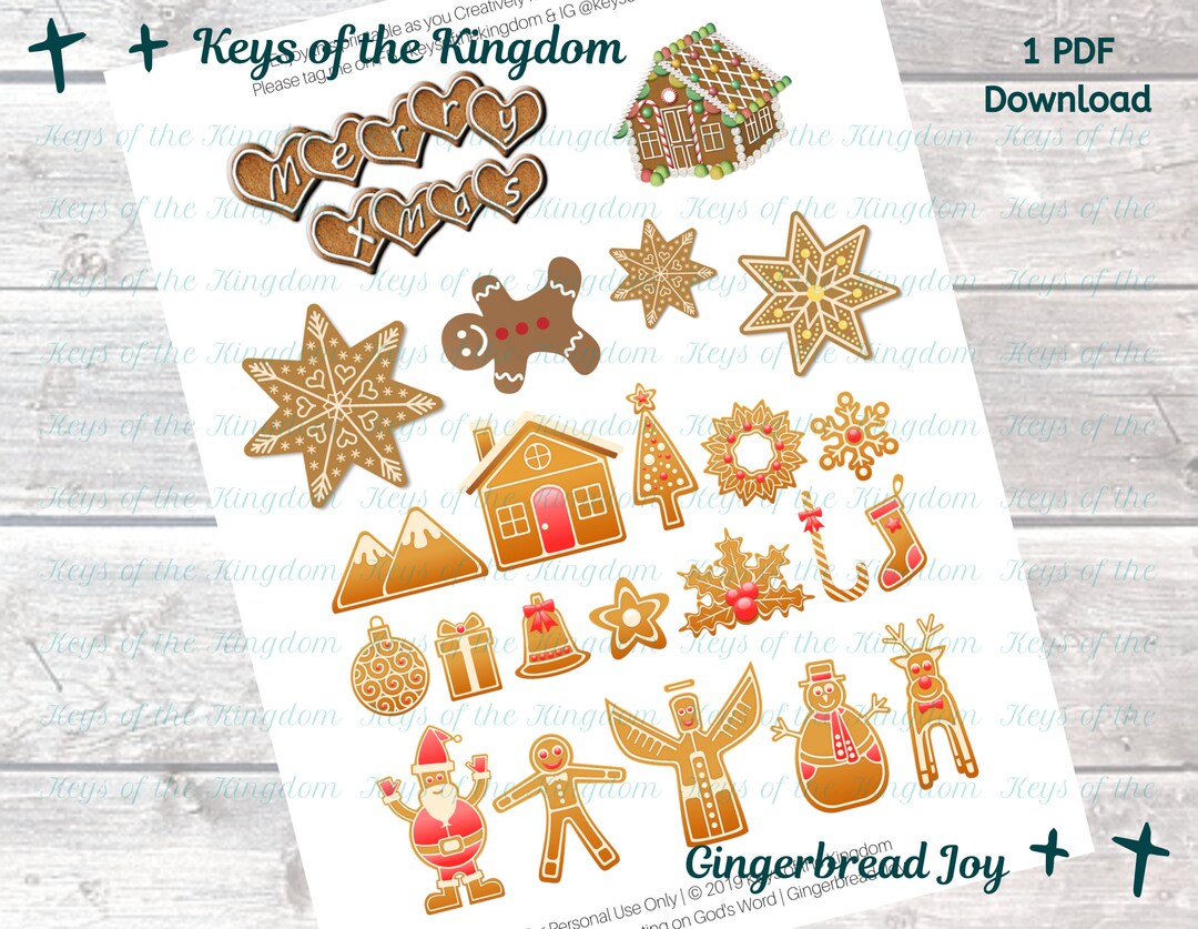 Bible Journaling Printable - Gingerbread Joy - Christmas Printable ...