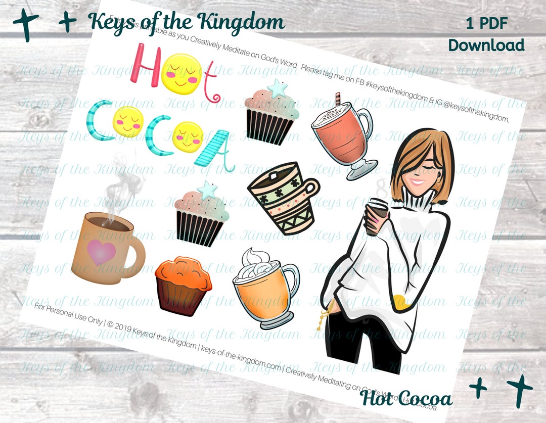 Bible Journaling Printable - Hot Cocoa - Holiday Printable - Easy to ...