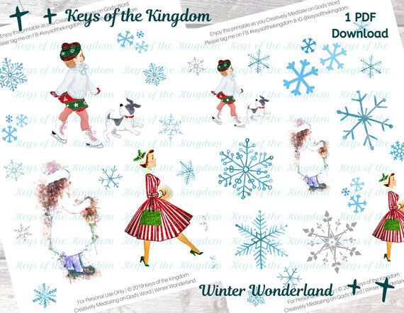 Bible Journaling Printable Winter Wonderland Christmas | Etsy