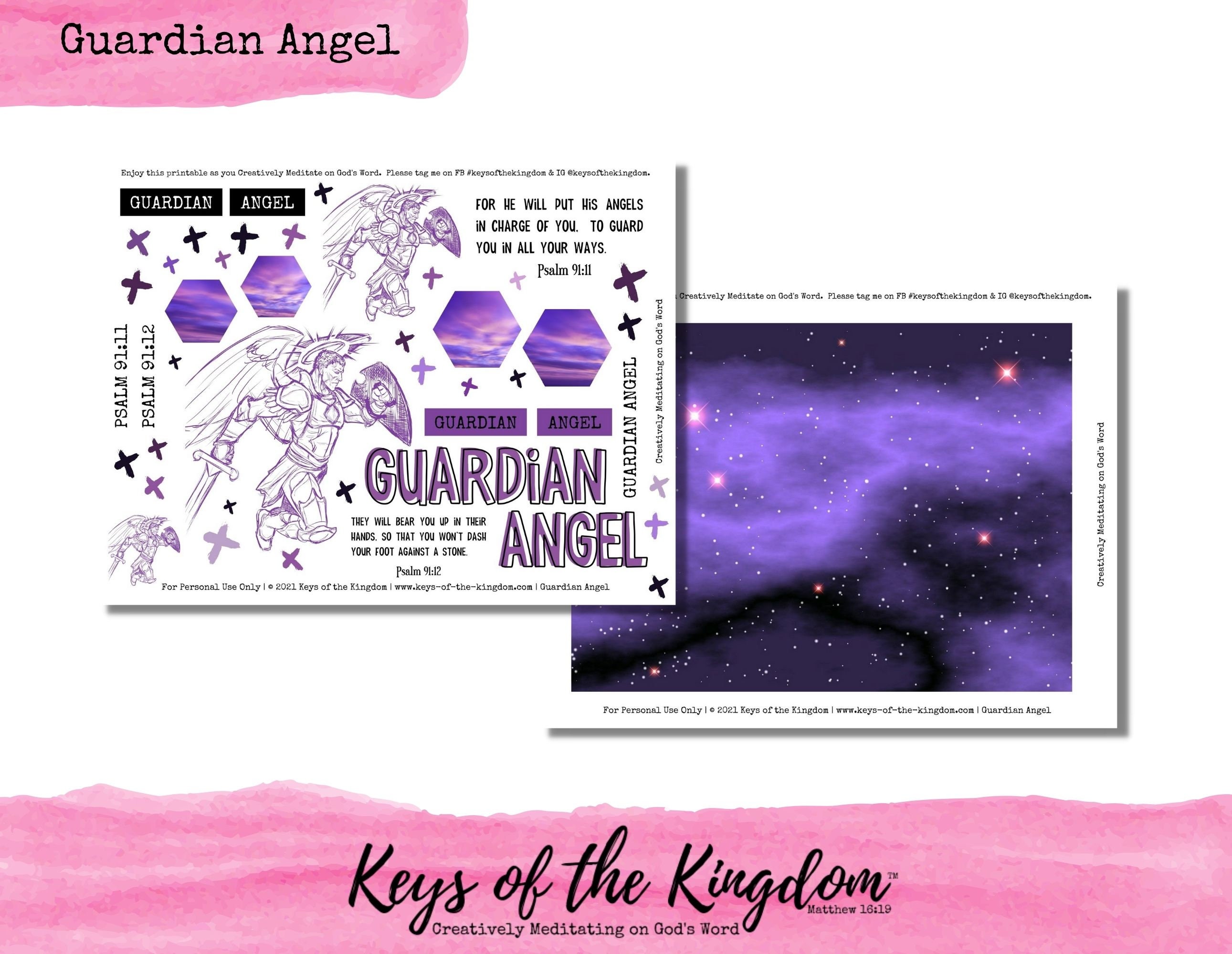 Bible Journaling Printable - Guardian Angel- Journaling - Easy to Print ...