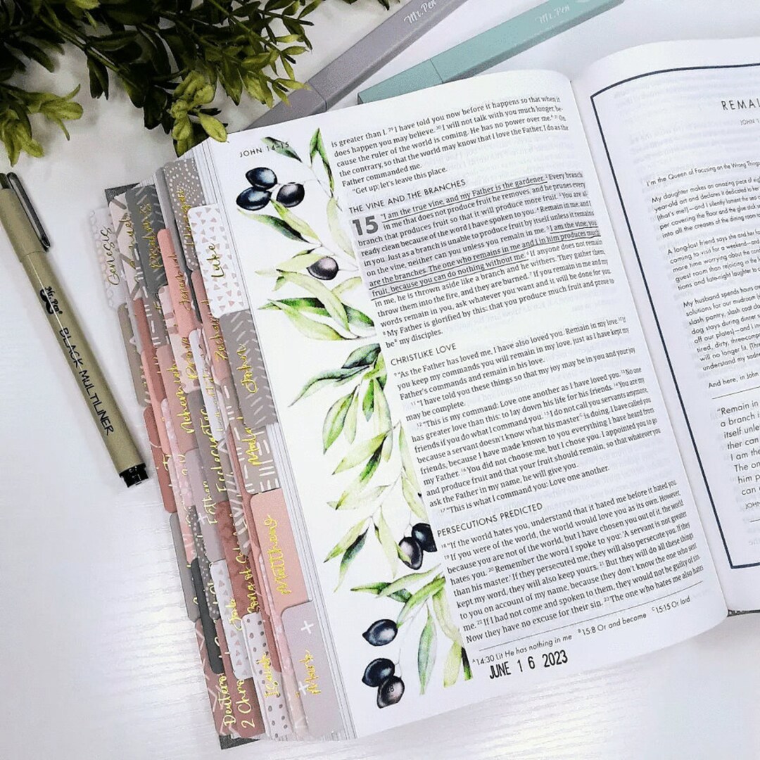 Bible Journaling Printable - Margin Blooms 55 - Easy to Print - Floral ...