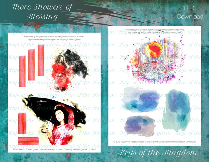 Bible Journaling Printable More Showers of Blessing Easy - Etsy