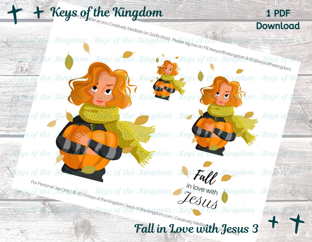 Bible Journaling Printable - Fall in Love With Jesus 3 - Easy to Print ...