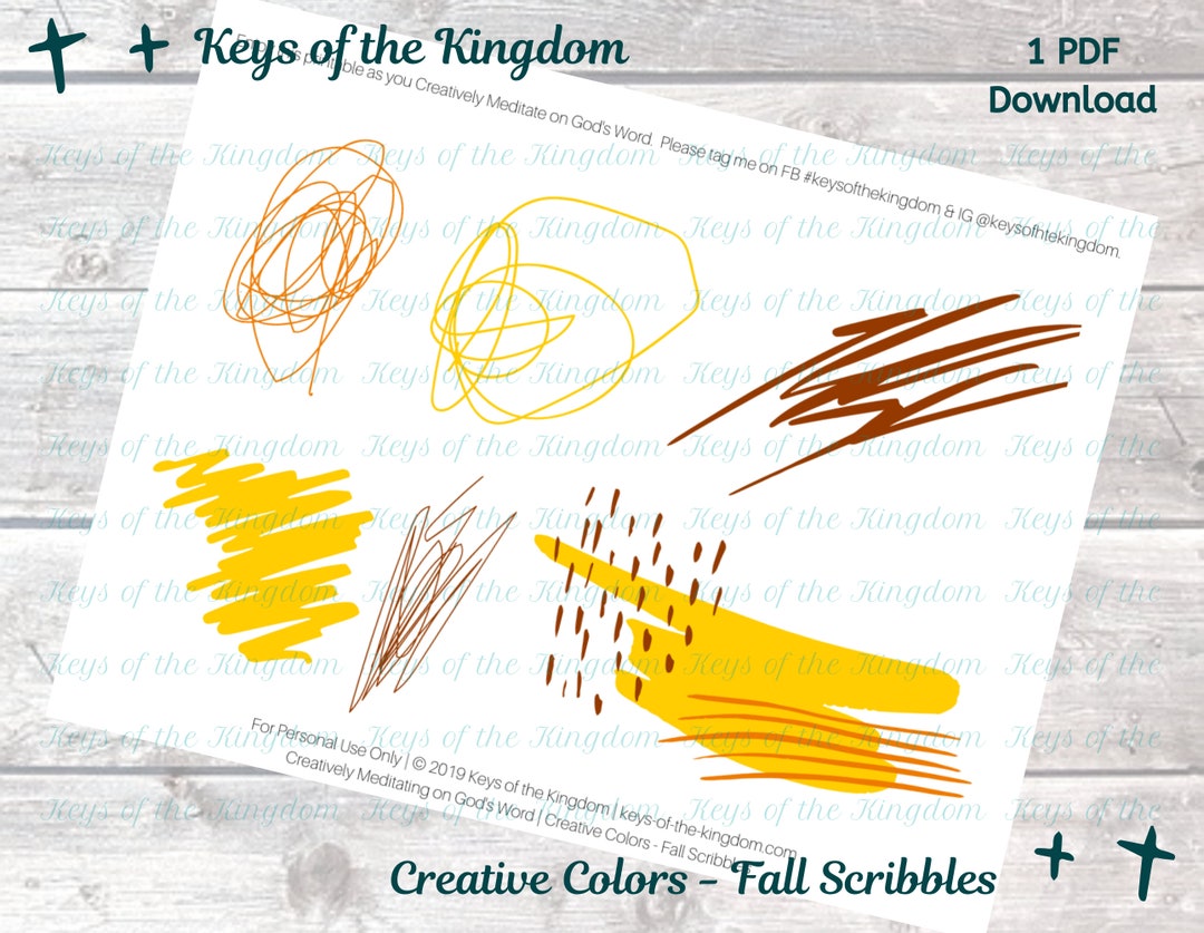 Fall Scribbles Printable - Bible Journaling Background (PDF Download ...