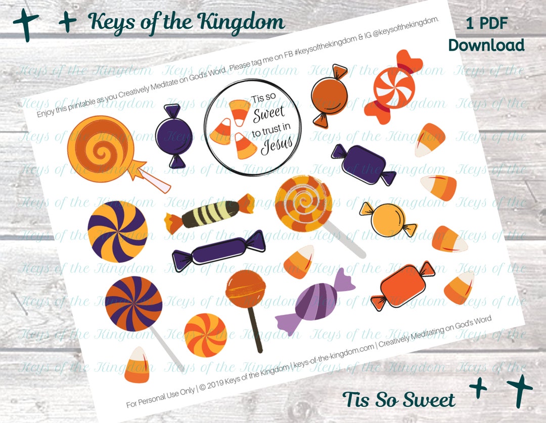 Bible Journaling Printable - Tis so Sweet - Easy to Print - Halloween ...