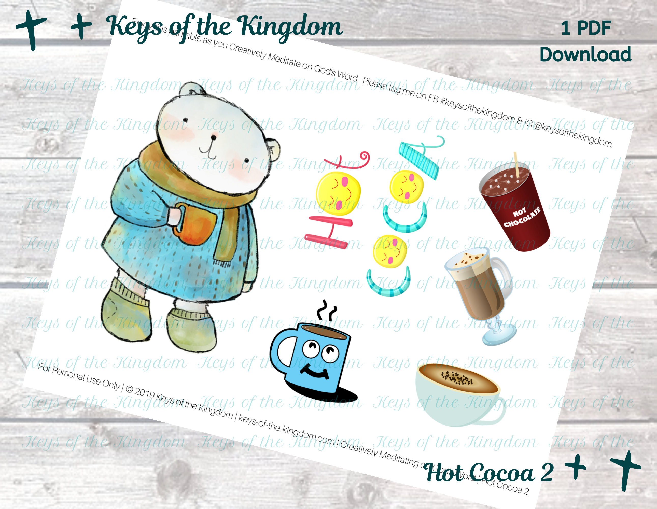 Bible Journaling Printable - Hot Cocoa 2 - Cocoa - Hot Chocolate - Easy ...