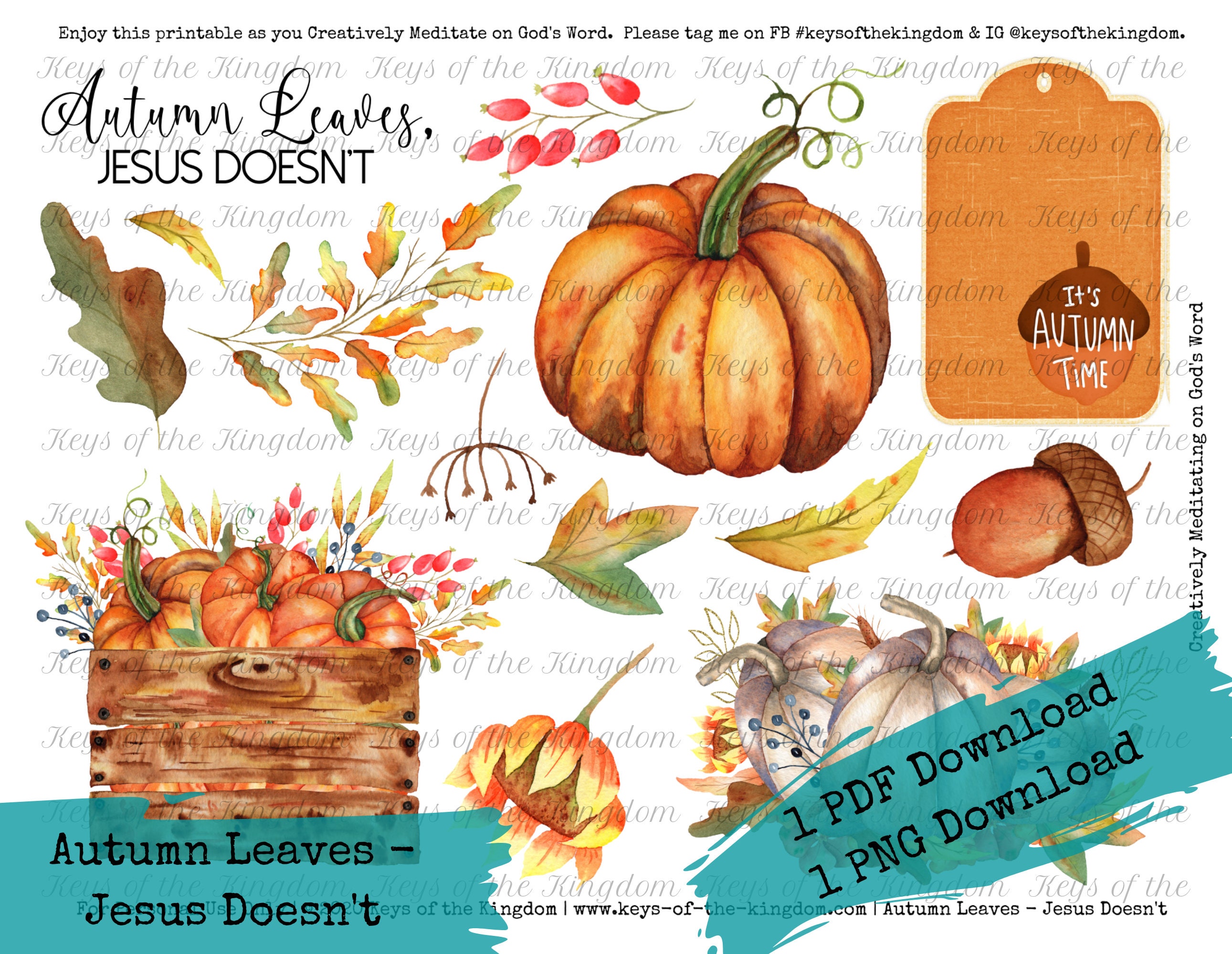 Bible Journaling Printable Autumn Leaves Jesus Doesn't - Etsy