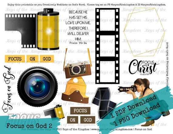 Bible Journaling Printable Focus on God 2 Focus on God - Etsy