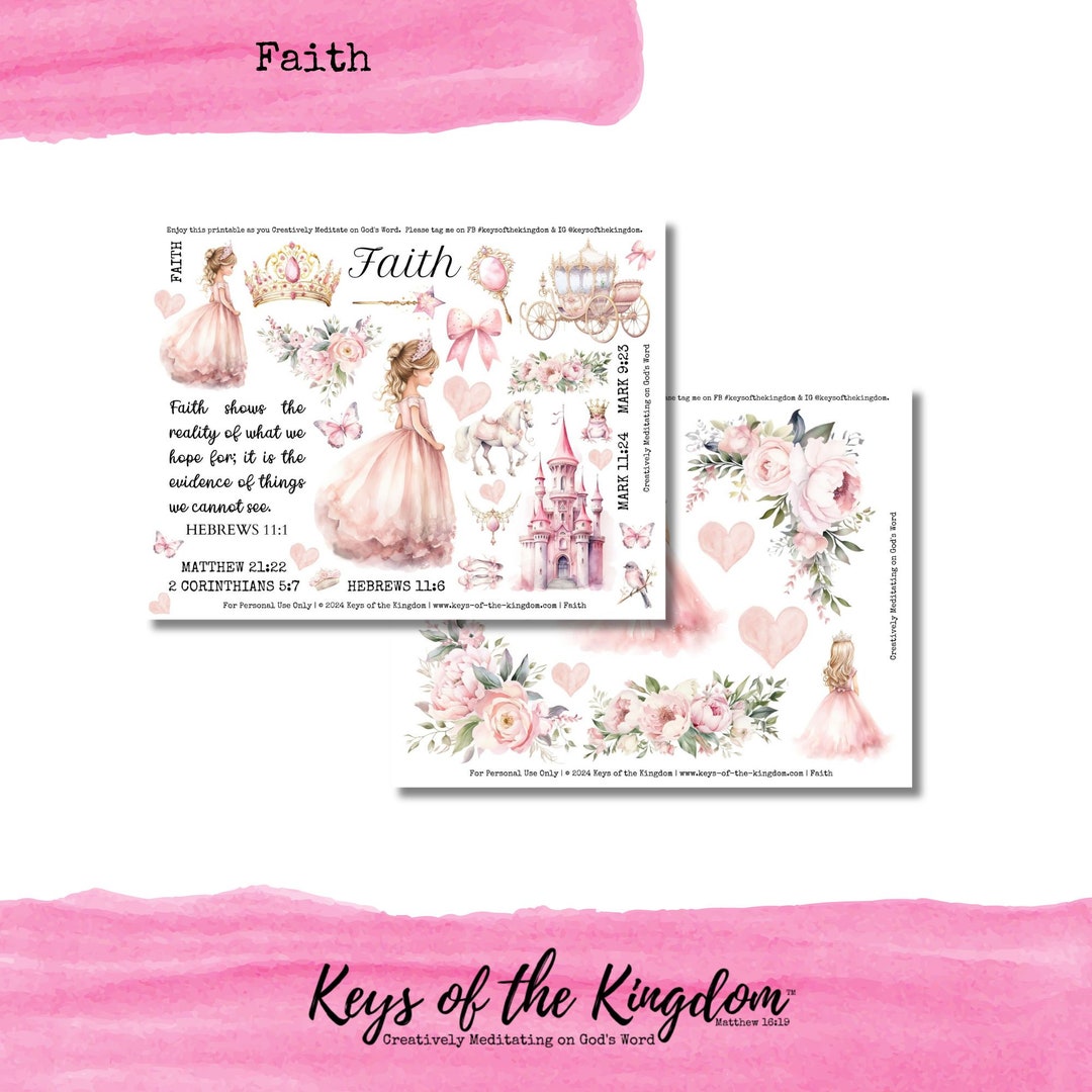 Bible Journaling Printable - Faith - Easy to Print - Princess Faith ...