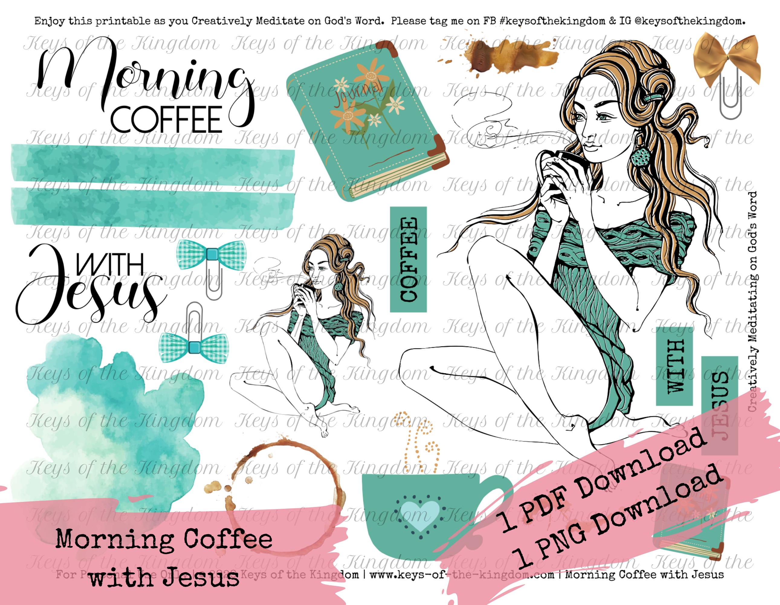 Bible Journaling Printable – Morning Coffee With Jesus (PDF Download ...