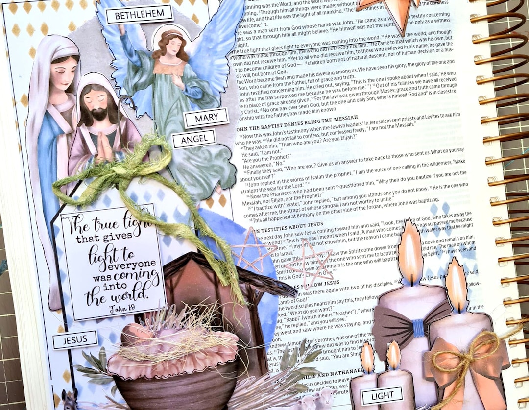Bible Journaling Printable - Monthly Journaling Kit 3 - Christ is Born ...