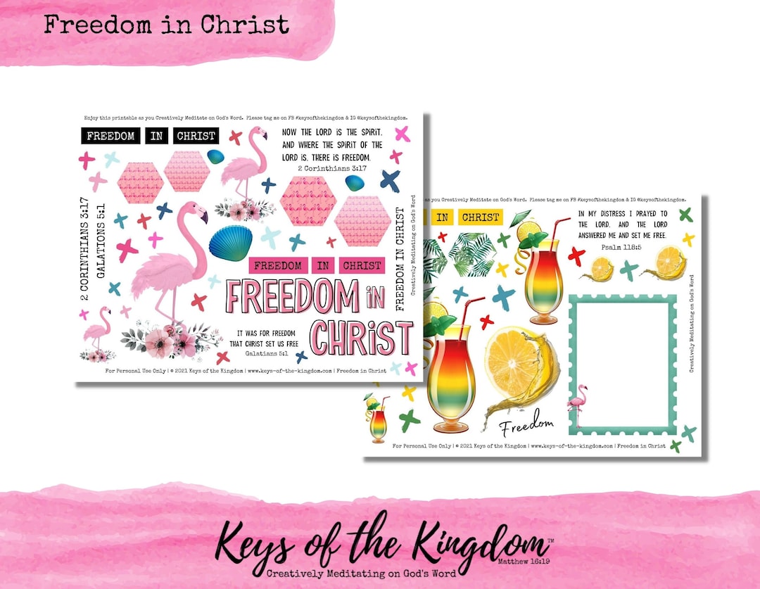 Bible Journaling Printable - Freedom in Christ - Journaling - Easy to ...