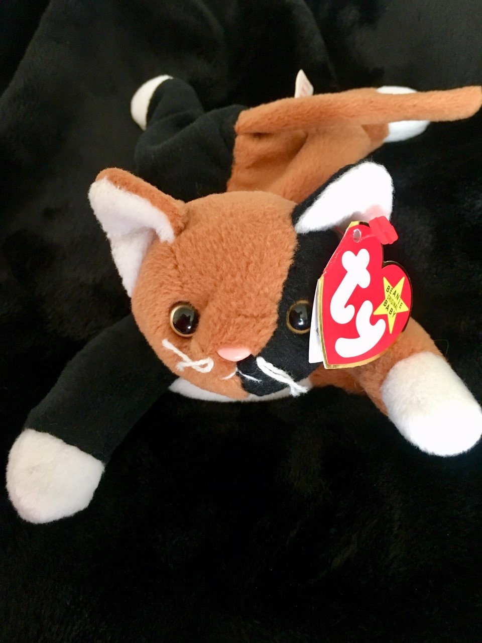 Chip TY BEANIE Baby Cat With Cubbie Tag, Errors, Rare, PVC, 1996/1993 ...