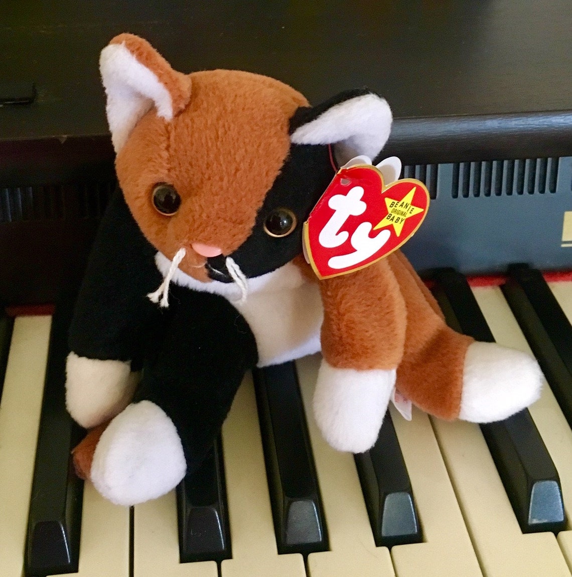 Chip TY BEANIE Baby Cat With Cubbie Tag, Errors, Rare, PVC, 1996/1993 ...