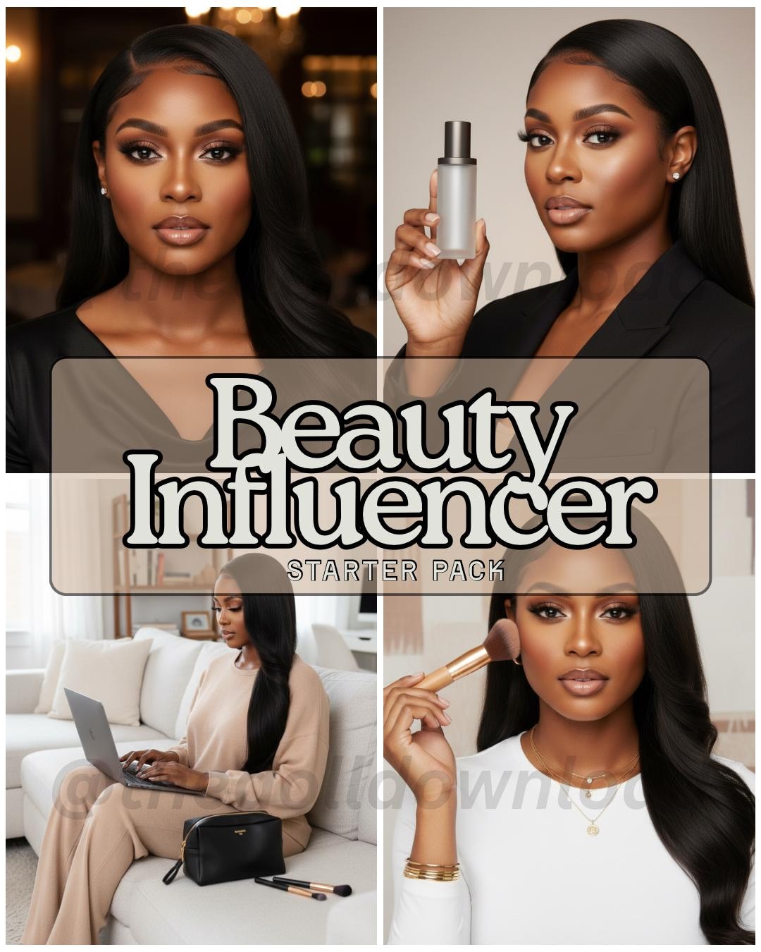Faceless Beauty Influencer Starter Pack | Consistent AI Model Stock ...