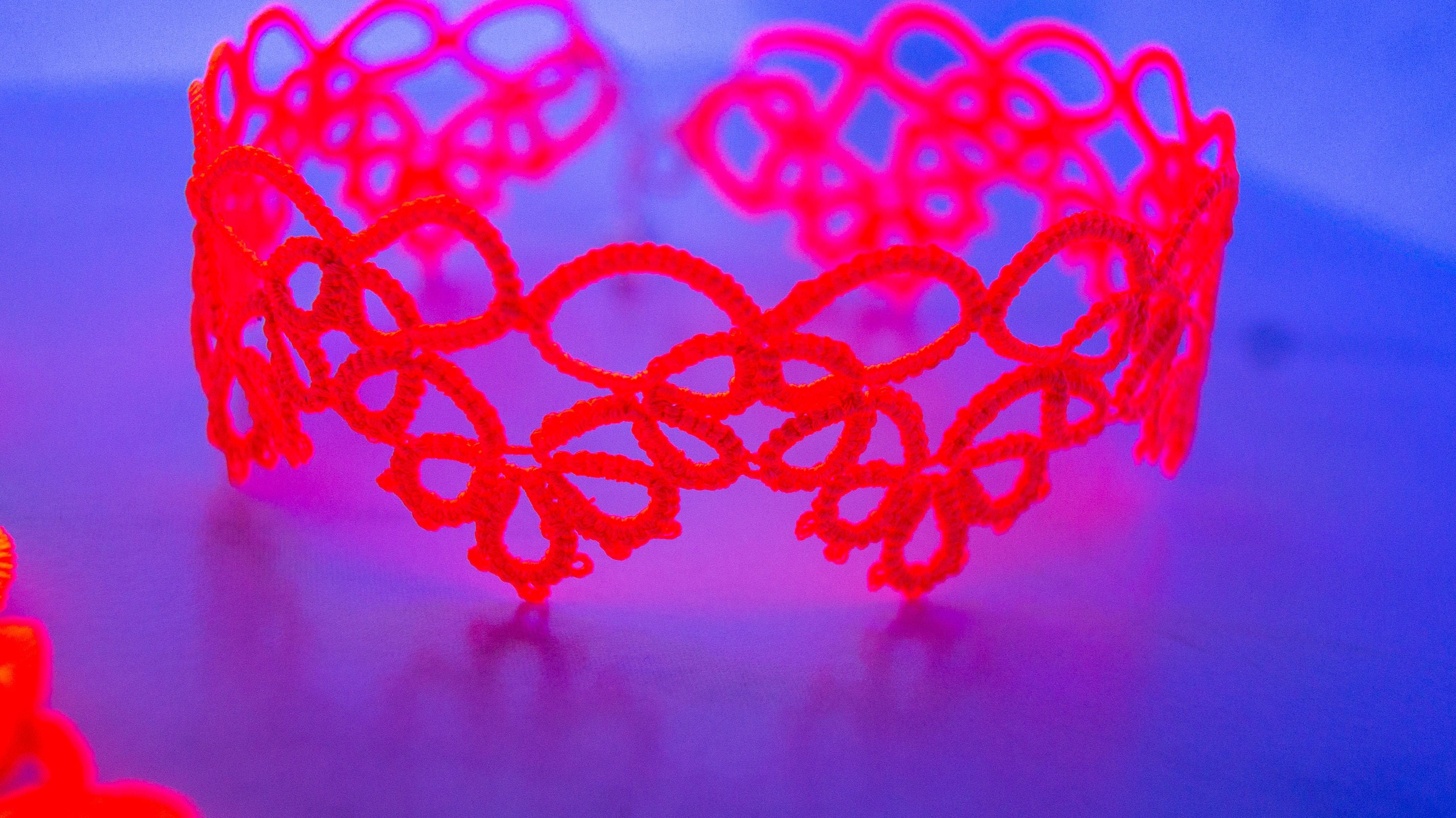 Retrowave NEON Pink Choker Necklace, Kandi Choker, Wide Choker Lace, Uv ...