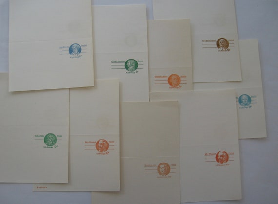 Double Reply Postcards U S Patriot Series Vintage 1970s - Etsy