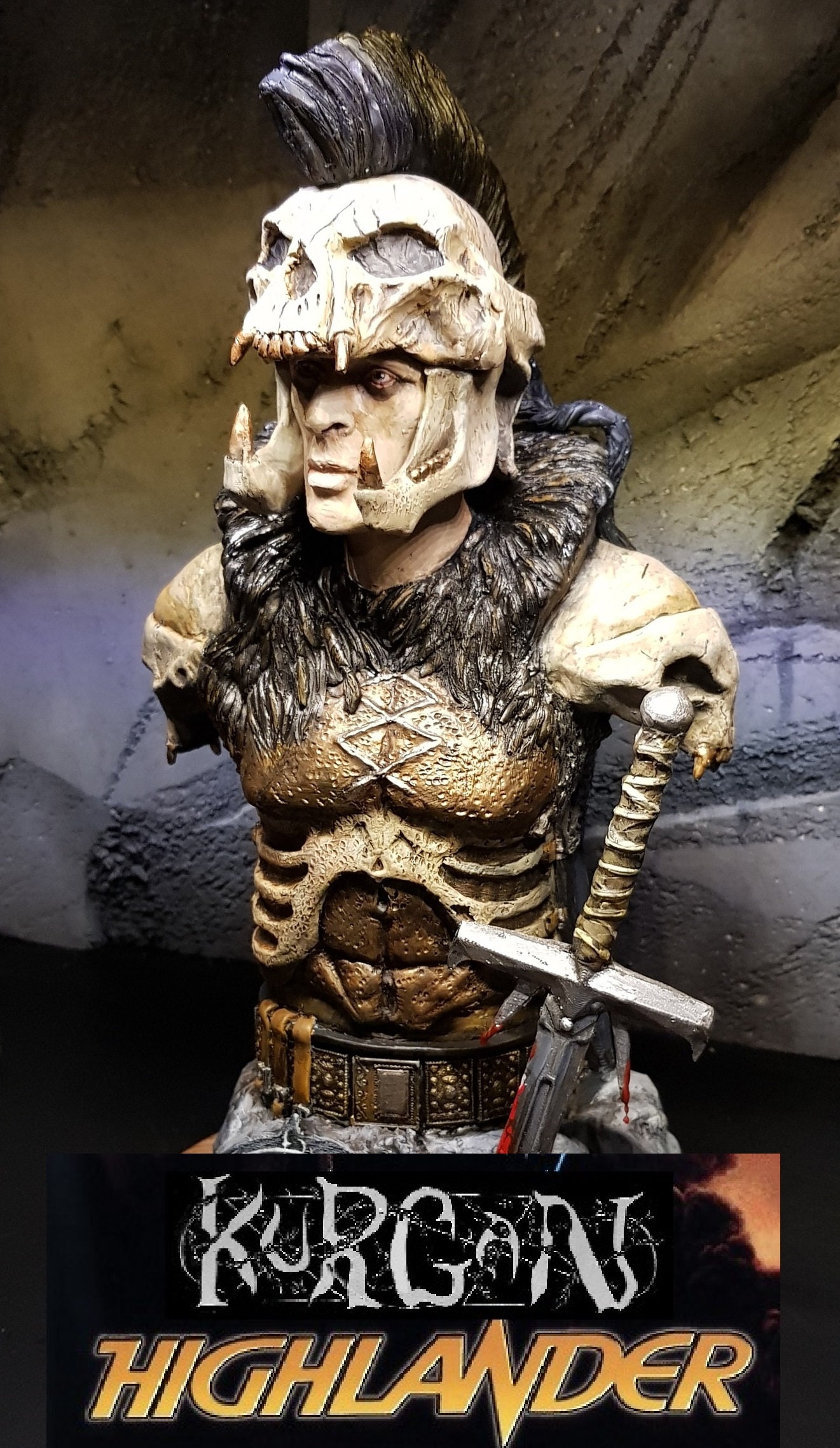 Special Edition 'KURGAN' From Highlander Movie 1/3 Big Scale Resin Bust ...
