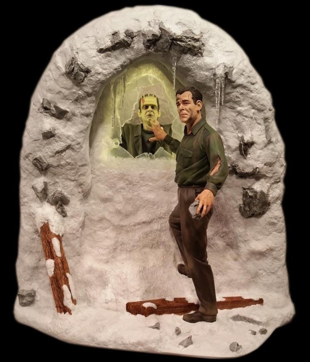 RARE 'frankenstein Meets the Wolfman' 1/6 Scale Resin Diorama Model Kit ...