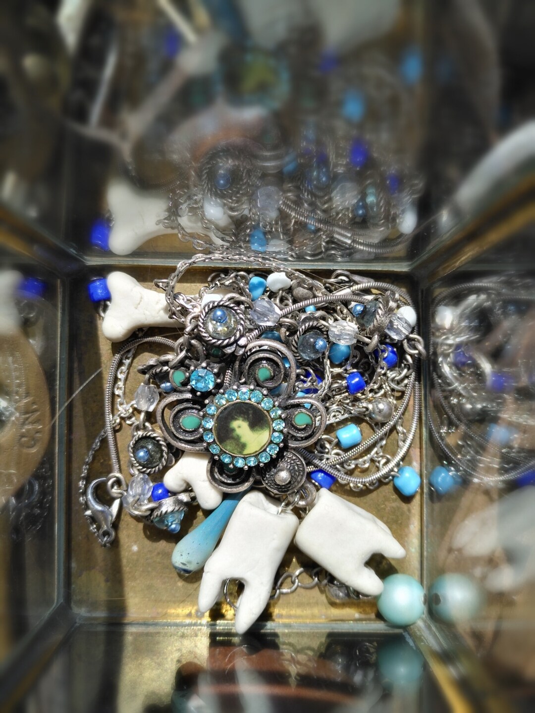 Tooth Fairy! Victorian Style Cameo Layered Necklace Set. Bone / Tooth ...