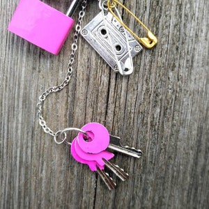 Pastel Aesthetic Lavender Lock and Key Keychain. - Etsy