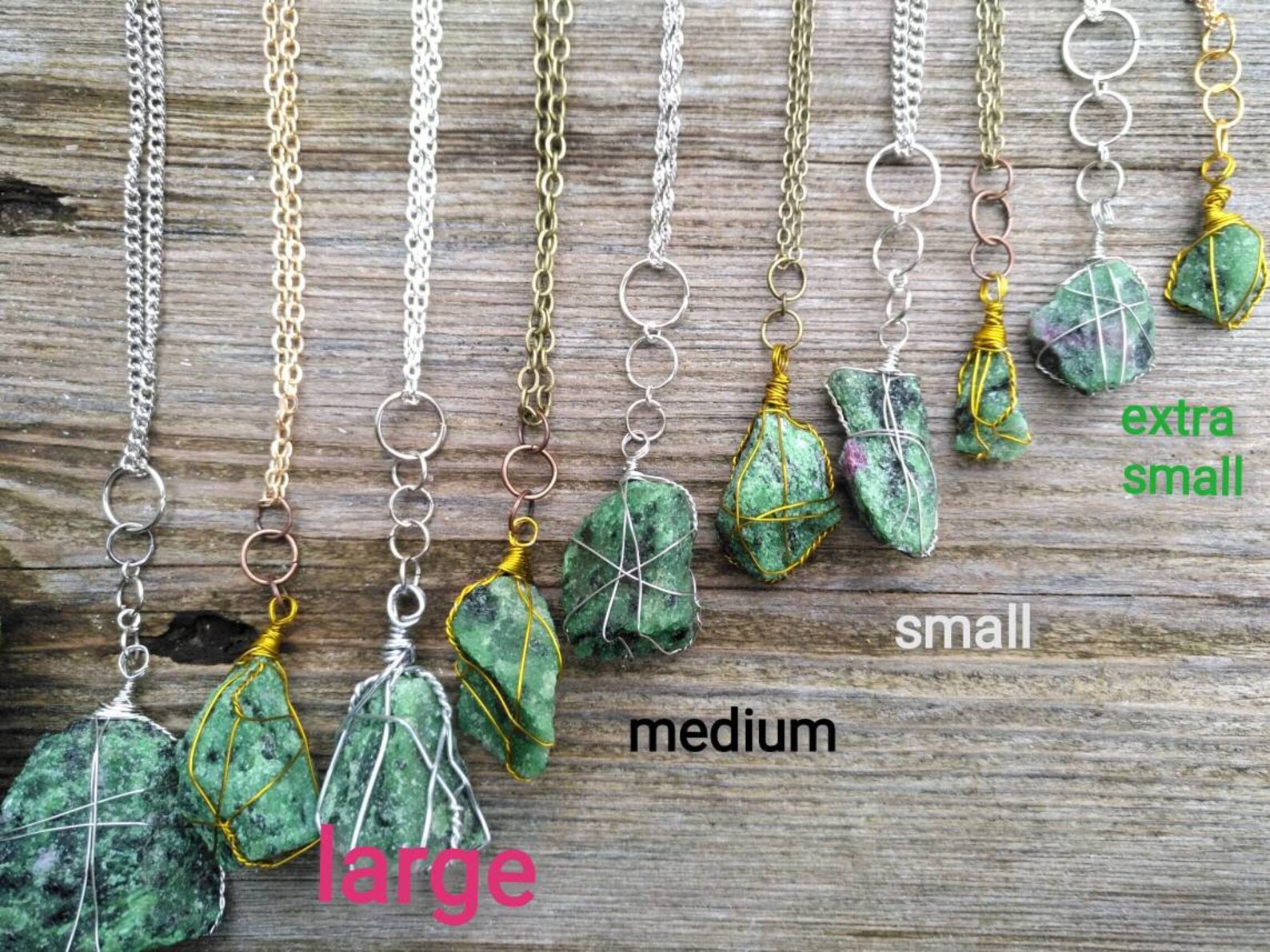 Raw Ruby in Fuschite Crystal Necklace. - Etsy