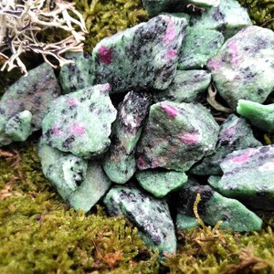 Raw Ruby in Fuschite Crystal Necklace. - Etsy
