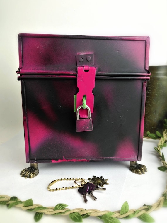 Celestial claw foot lock box. | Etsy