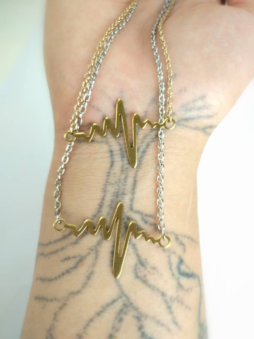 Soundwave / Heartbeat Necklace. - Etsy