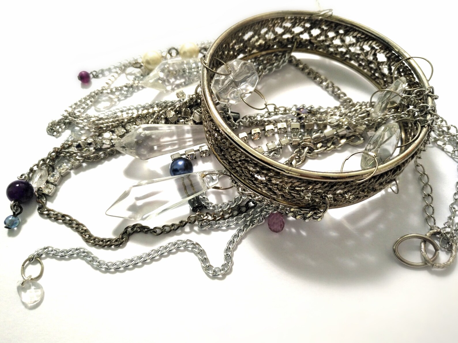Rose Quartz & Amethyst Crystal Mobile. Crystal Chandelier. Mobile Bebe ...