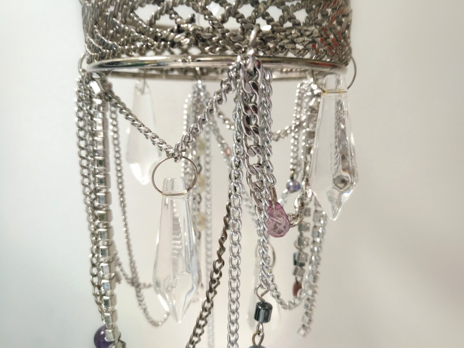 Rose Quartz & Amethyst Crystal Mobile. Crystal Chandelier. Mobile Bebe ...