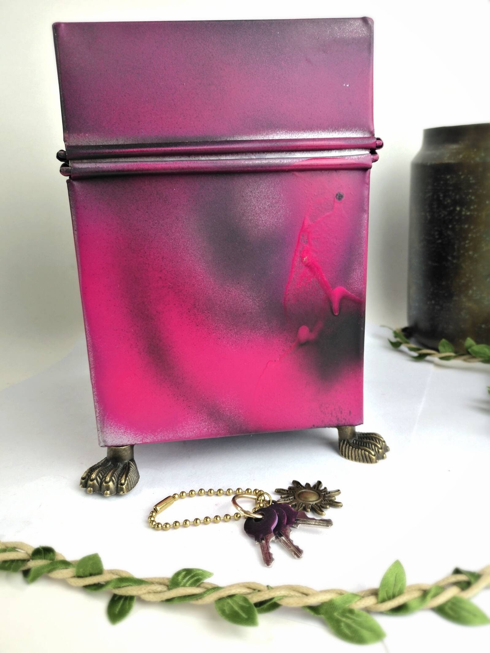 Celestial claw foot lock box. | Etsy