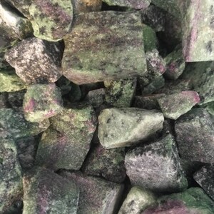 Raw Ruby in Fuschite Crystal Necklace. - Etsy
