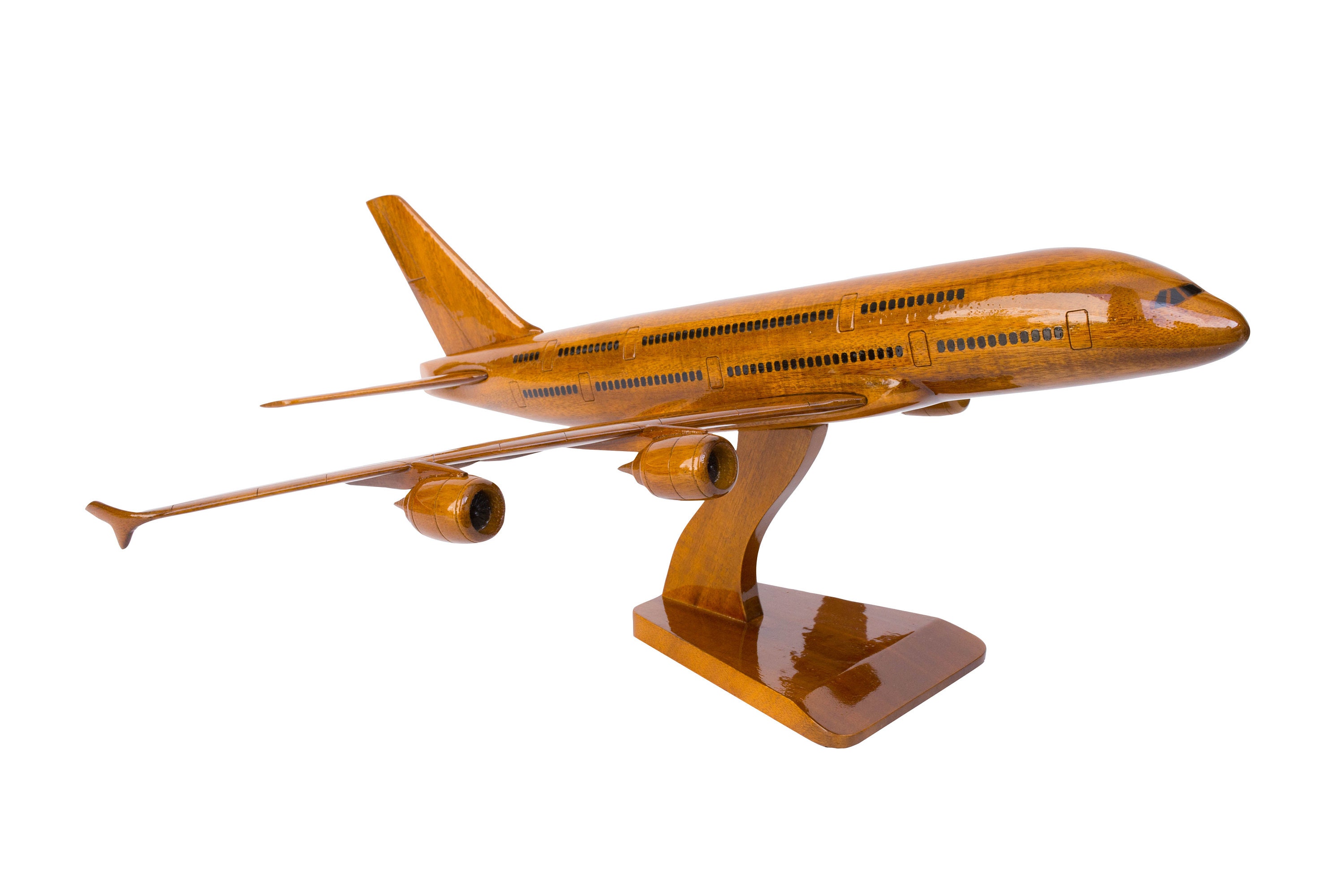 Airbus A380 Aircraft Wooden Model Made of Melaleuca Wood - Etsy