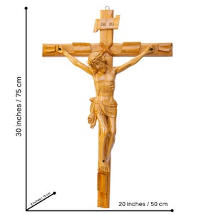 Large Carved Wooden Crucifix (30"-67") - Catholic Home Altar - Etsy