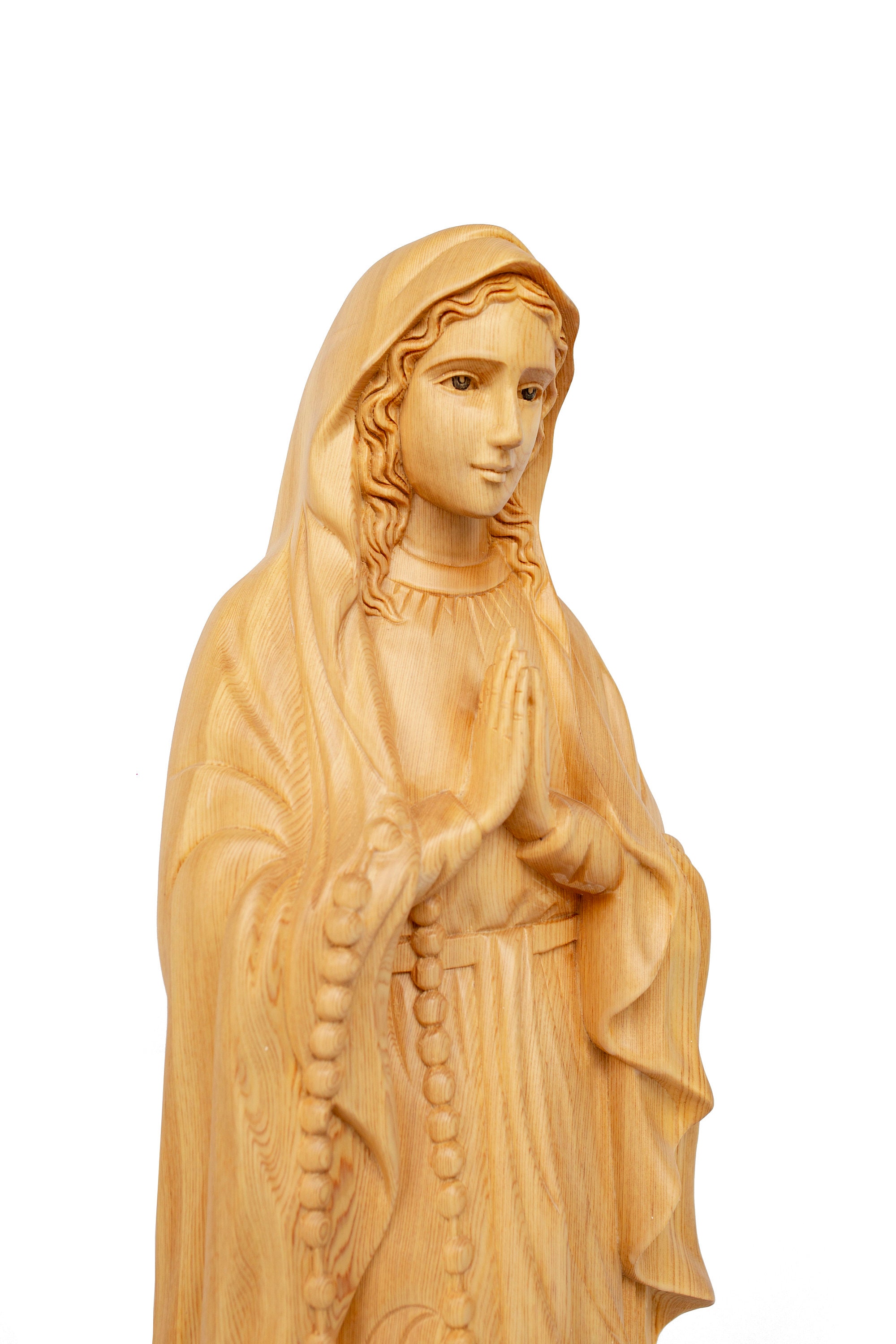 16" to 39" Set of Our Mother and St Joseph the Worker Wooden Statue - Etsy