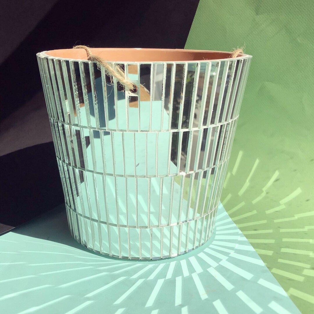 Hanging Mosaic Mirror Planter - Etsy