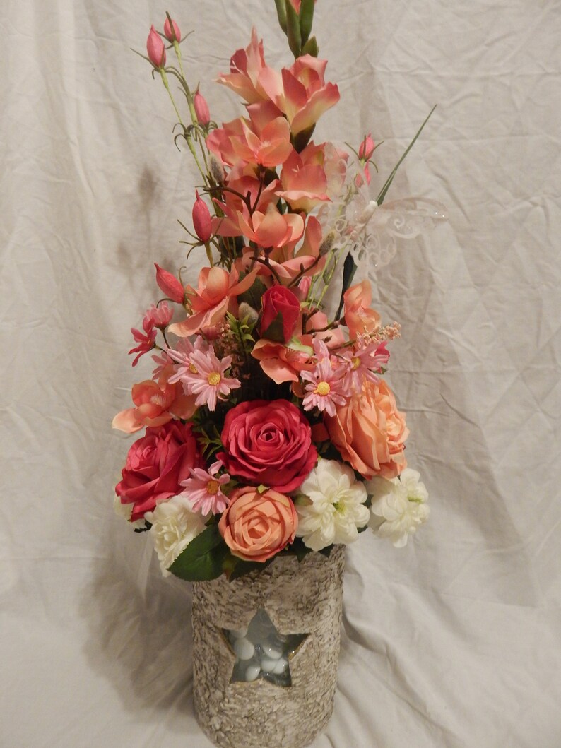 Beautiful Spring Silk Flower Arrangement - Etsy