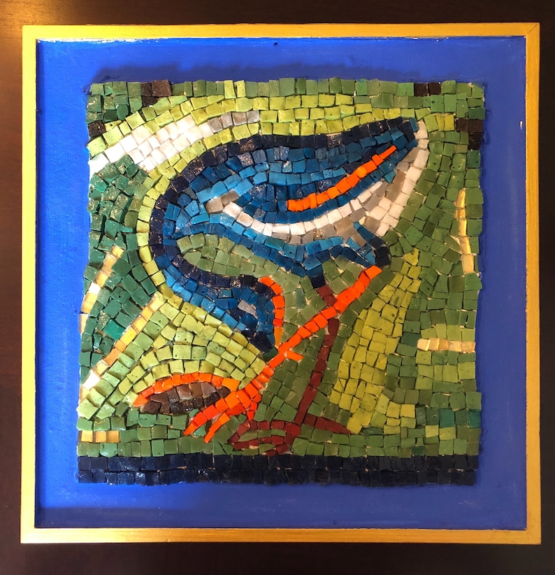 Mosaic of a Blue Bird - Etsy