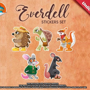 All Everdell Upgrade Kit, Stickers for Core Box and ALL Expansions for ...
