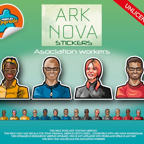 ARK NOVA Meeples Upgrade Kit Stickers decals Kit Premium - Etsy