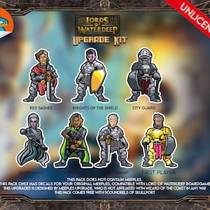LORDS of WATERDEEP Meeples Upgrade Kit Stickers + Free Scoundrels of ...